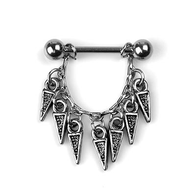 Steel Gem Petal Nipple Barbell