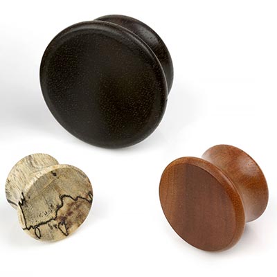 Wood Rosebud Plugs | Gauges | Flower | Rose