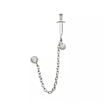 Invictus Implant Grade Titanium Threadless Bezel Set End