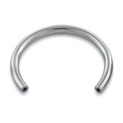 CUSTOM ORDER Titanium Circular Barbell with Prong Faux-Pal Balls