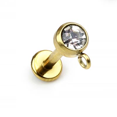 Steel Labret With Micro Gem For Diverse Piercing Types