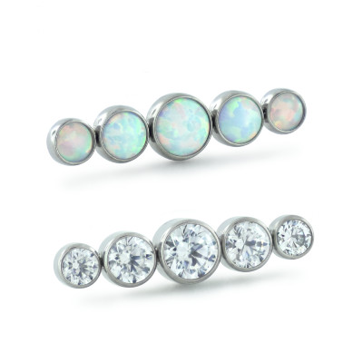 Invictus Implant Grade Titanium Threadless Bezel Set End