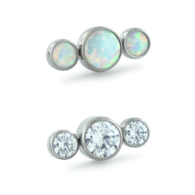 Invictus Implant Grade Titanium Threadless Bezel Set End