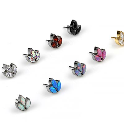 Titanium Triple Goddess Moon Dagger Threadless End