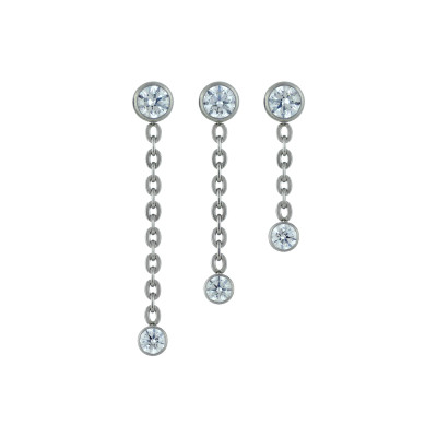 Titanium Moon And Dangle Star Threadless End