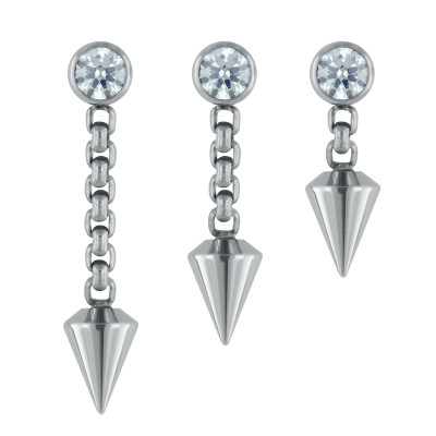 Invictus Implant Grade Titanium Threadless Bezel Set End