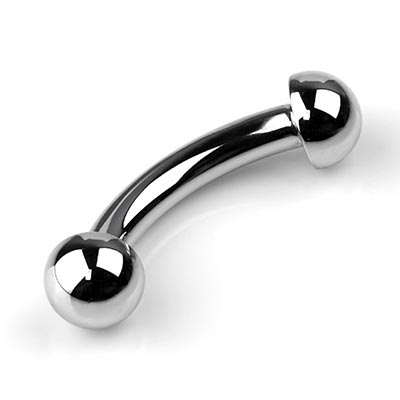 Threadless Titanium Curved Barbell