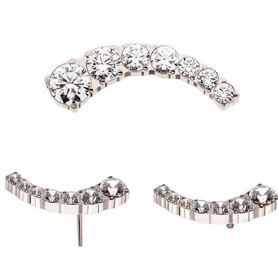 Custom Order Titanium Dangle Gem End