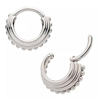 Titanium Beaded Triple Stack Clicker