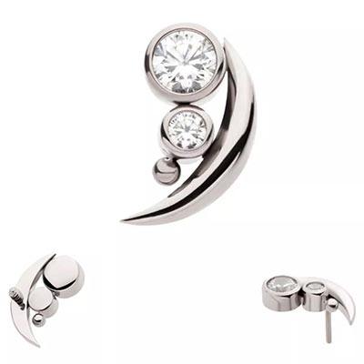 PRE-ORDER Titanium Four Gemmed Cluster End