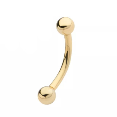 Threadless Titanium Curved Barbell