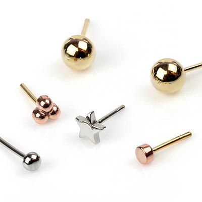 Neometal 14K Gold Gemmed Threadless End Collection