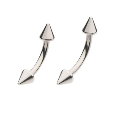 Threadless Side Gem Curved Barbell