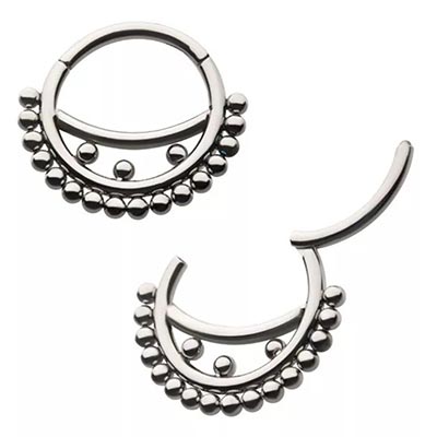 Custom Order Titanium Triple Echo Clicker Ring