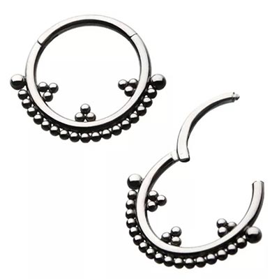 Custom Order Titanium Triple Echo Clicker Ring