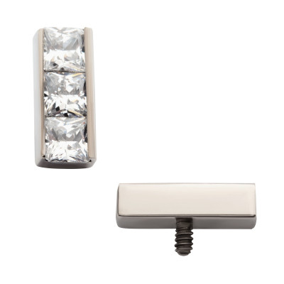 Titanium Internally Threaded Gem Disc End