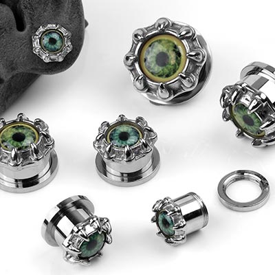 Steel Solid Gem Plug