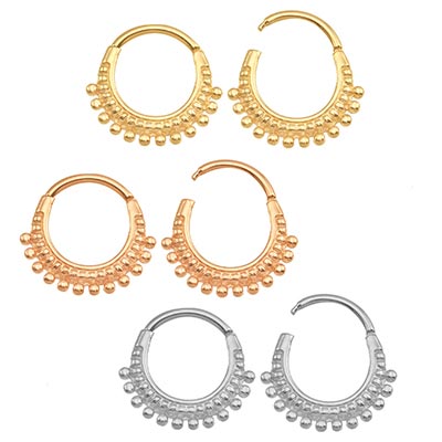 CUSTOM ORDER 14K Gold Paisley Clicker JSR029