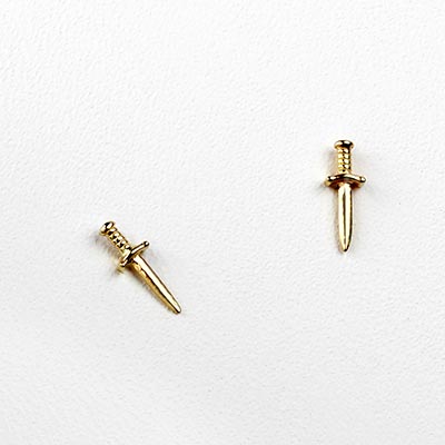 Titanium Chained Opal Dagger Threadless End